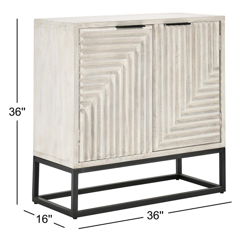 Classic Home Flint 2Dr Sideboard White Wash & Reviews | Perigold